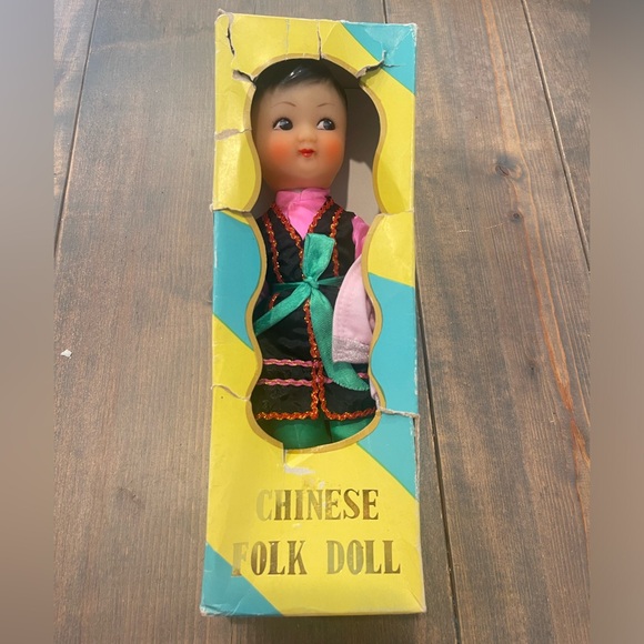 Chinese Folk | Toys | Vintage Chinese Folk Doll Plastic Face Republic ...